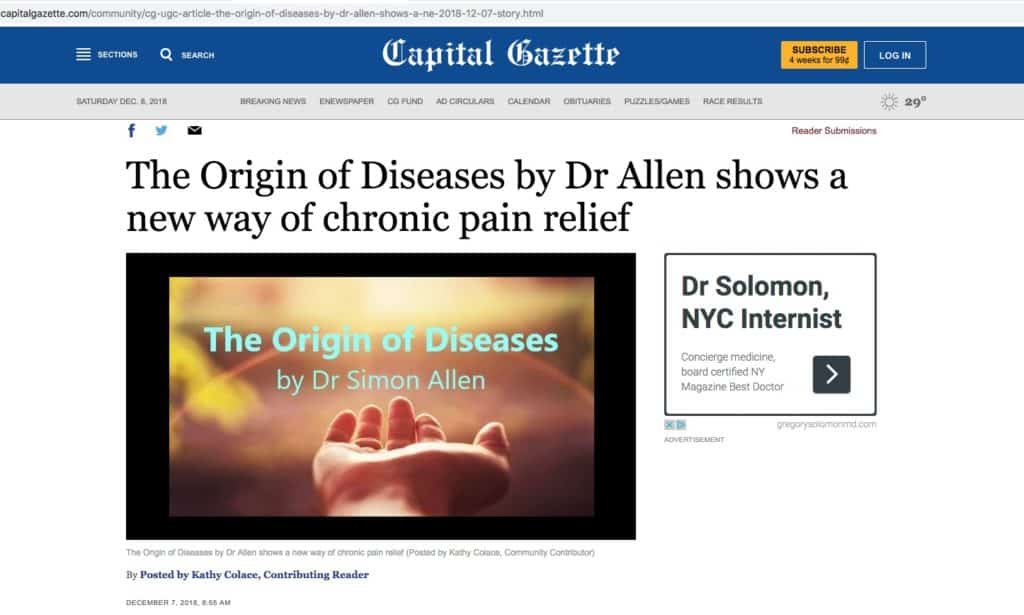 The origin of diseases by Dr Allen - Fine Treatment