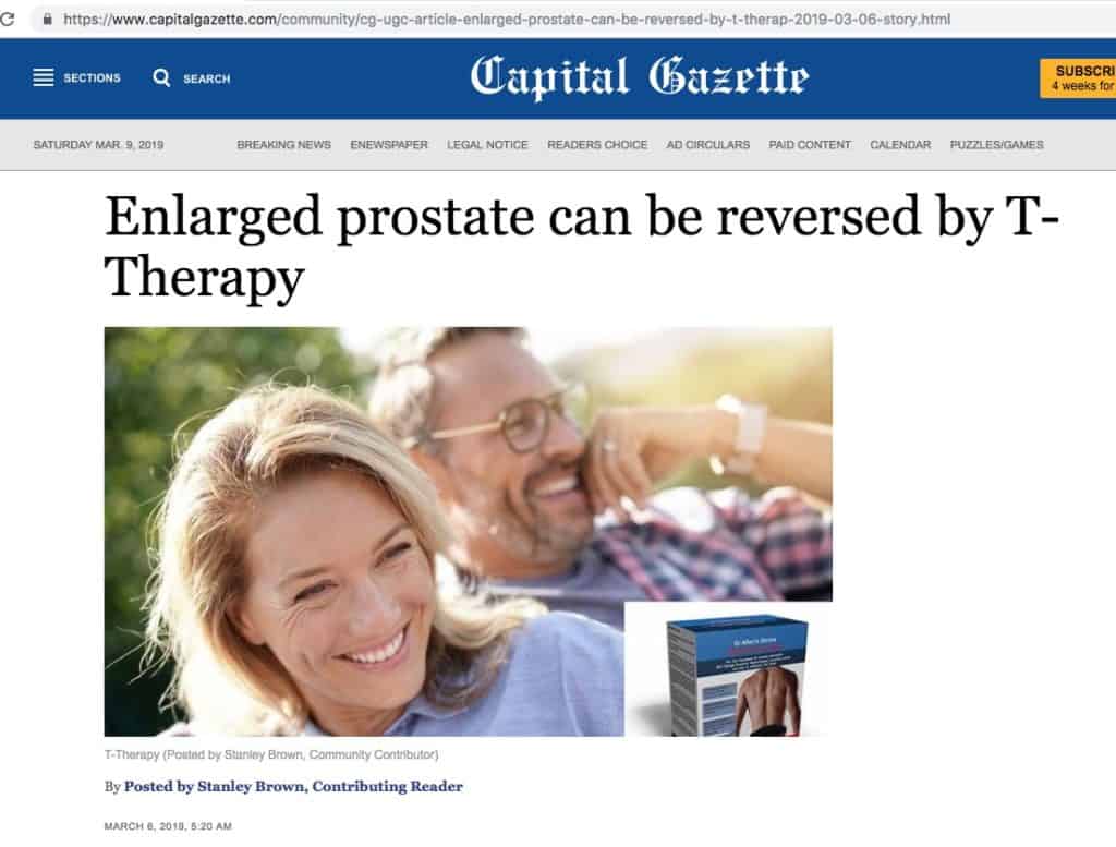 Prostate enlargement (BPH or BPE) treatment with Dr Allen's Device